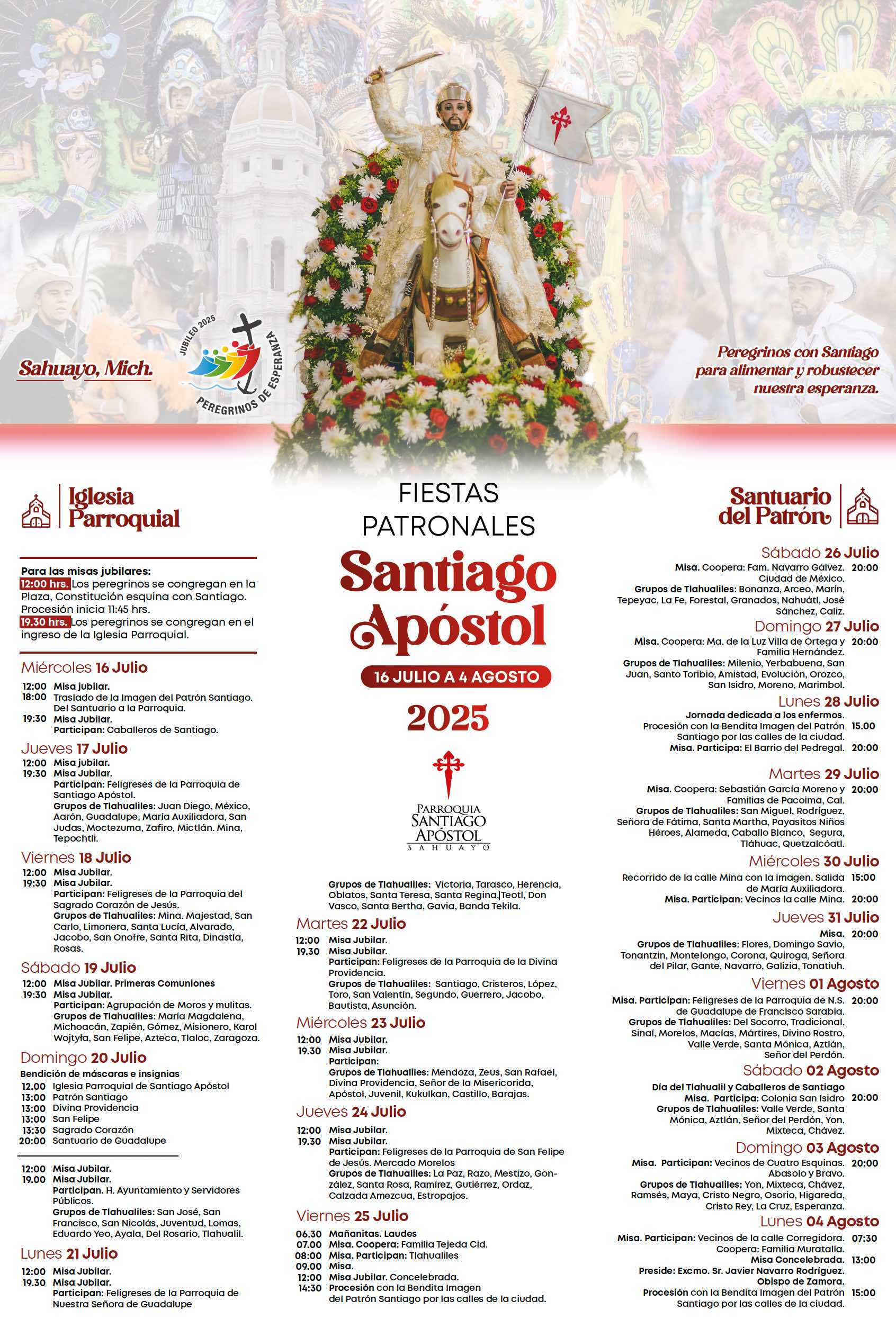 2025 Programa de la Fiesta de Santiago apóstol en Sahuayo 2025 – Santiago Apóstol en Sahuayo